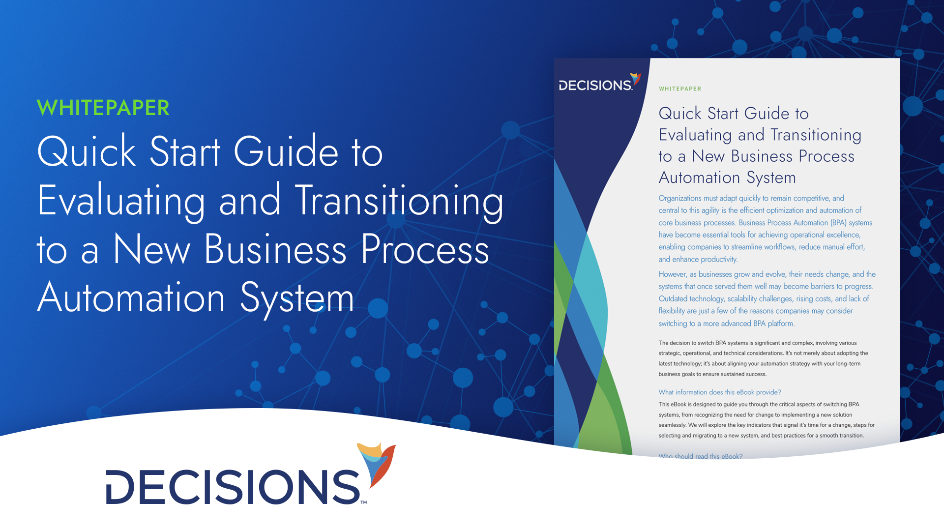 Quick-Start Guide to Evaluating and Transitioning to a New Business Process Automation System ...